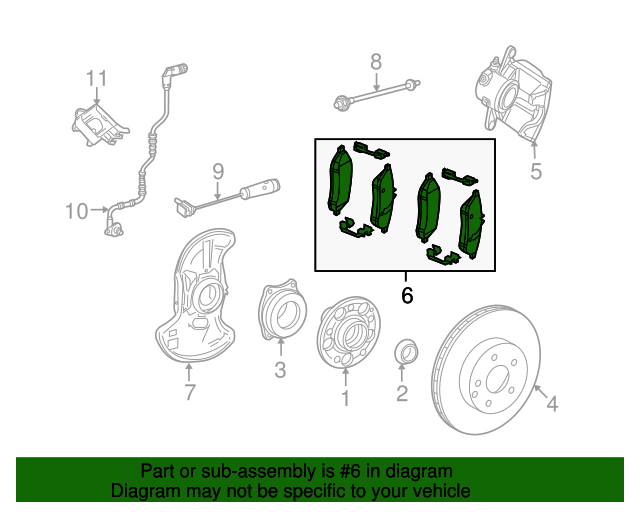 000-420-64-04 - Disk Brake Pad Front 2007-2014 Mercedes-Benz | Mercedes ...