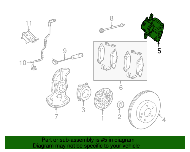 204-421-48-98-80 - Caliper 2008-2014 Mercedes-Benz C 63 AMG® | Mercedes ...