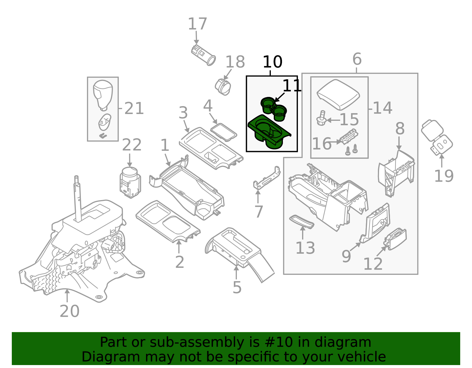 2005-2021 Nissan Frontier Front Cup-Holder 96931-9BH1D | Ziegler Nissan ...