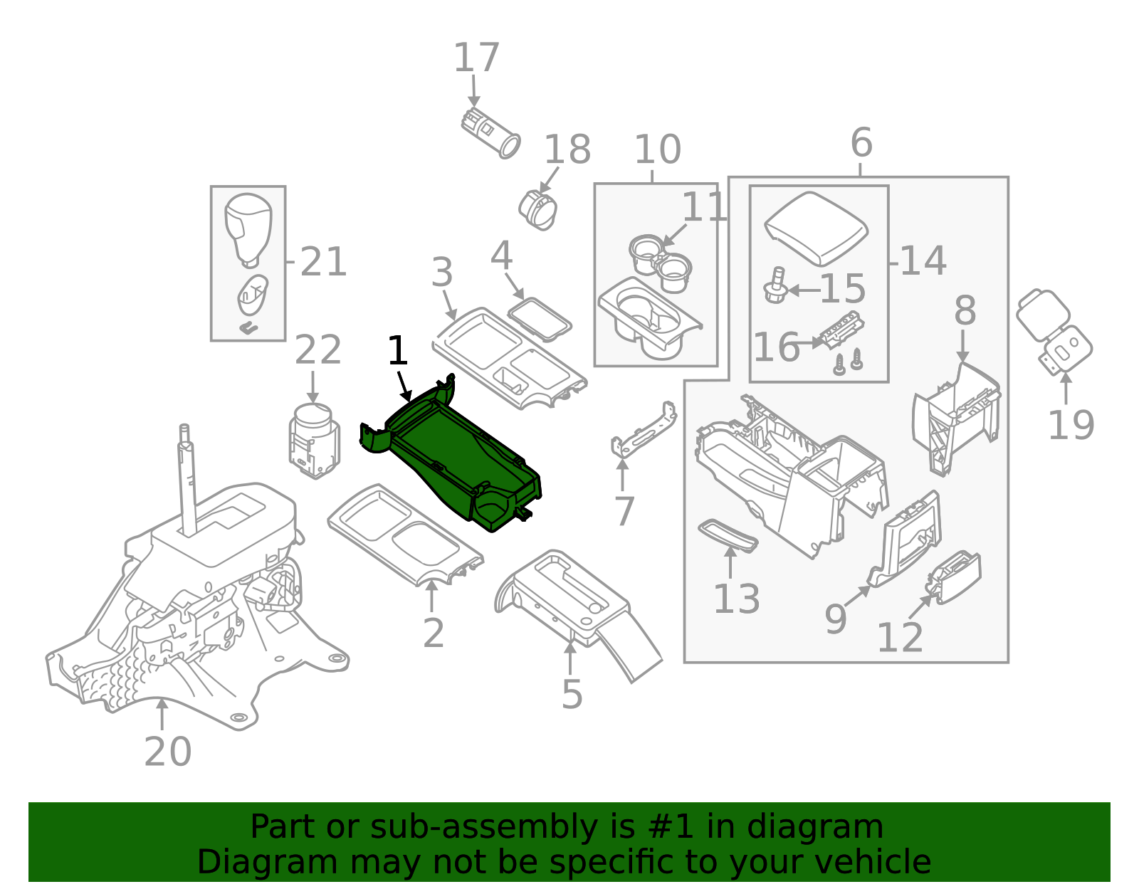 2005-2021 Nissan Frontier Front Console 96915-9BH1C | Sullivan Brothers ...