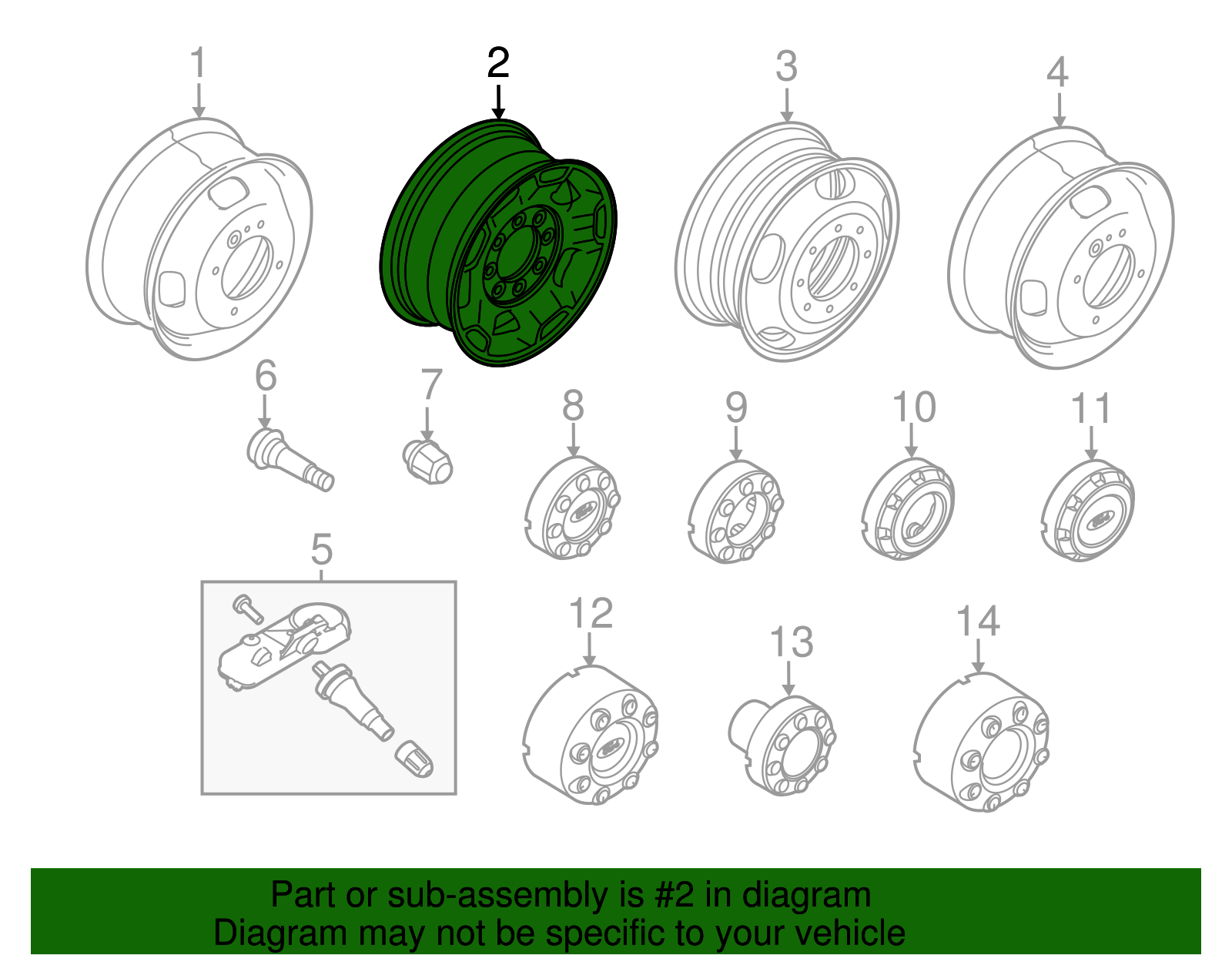 Genuine OEM Ford Part - Wheel, Alloy DC3Z-1007-D | Genuine OEM Ford ...