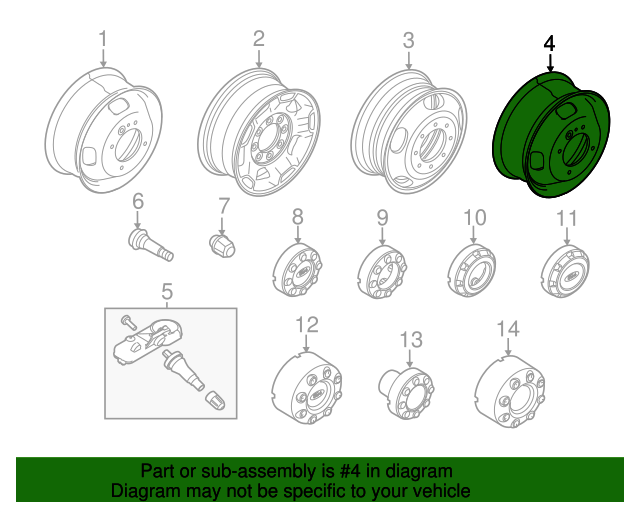 2008-2020 Ford Spare Wheel AC3Z-1015-A | OEM Parts Online