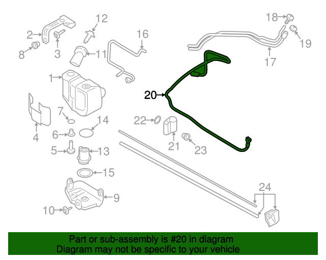 2017-2022 Ford Pressure Line hc3z5j249aa | TascaParts.com