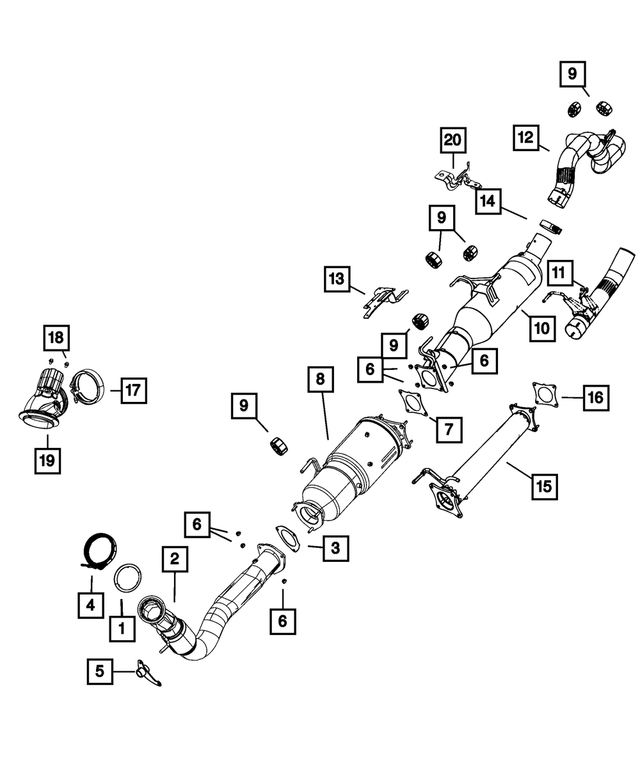 2014-2018 Ram 3500 Diesel Particulate Filter Assembly 68226023AB ...