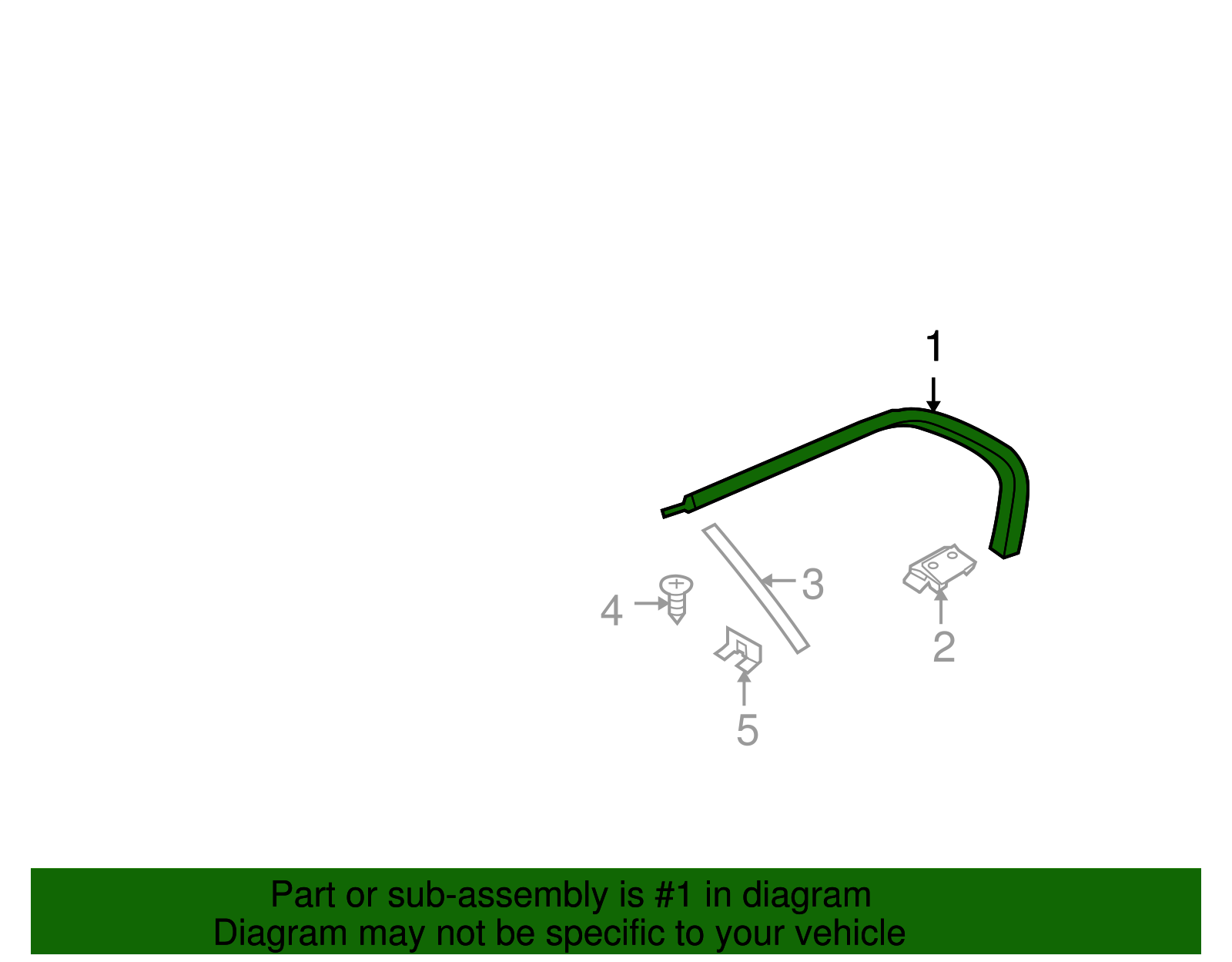 51-13-7-129-666 - Molding, side frame, rear right 2004-2012 BMW ...
