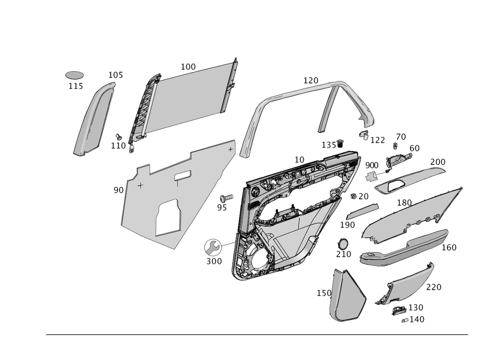 2006-2019 Mercedes-Benz Roller Sun-Blind 166-810-08-01 | MB OEM Parts