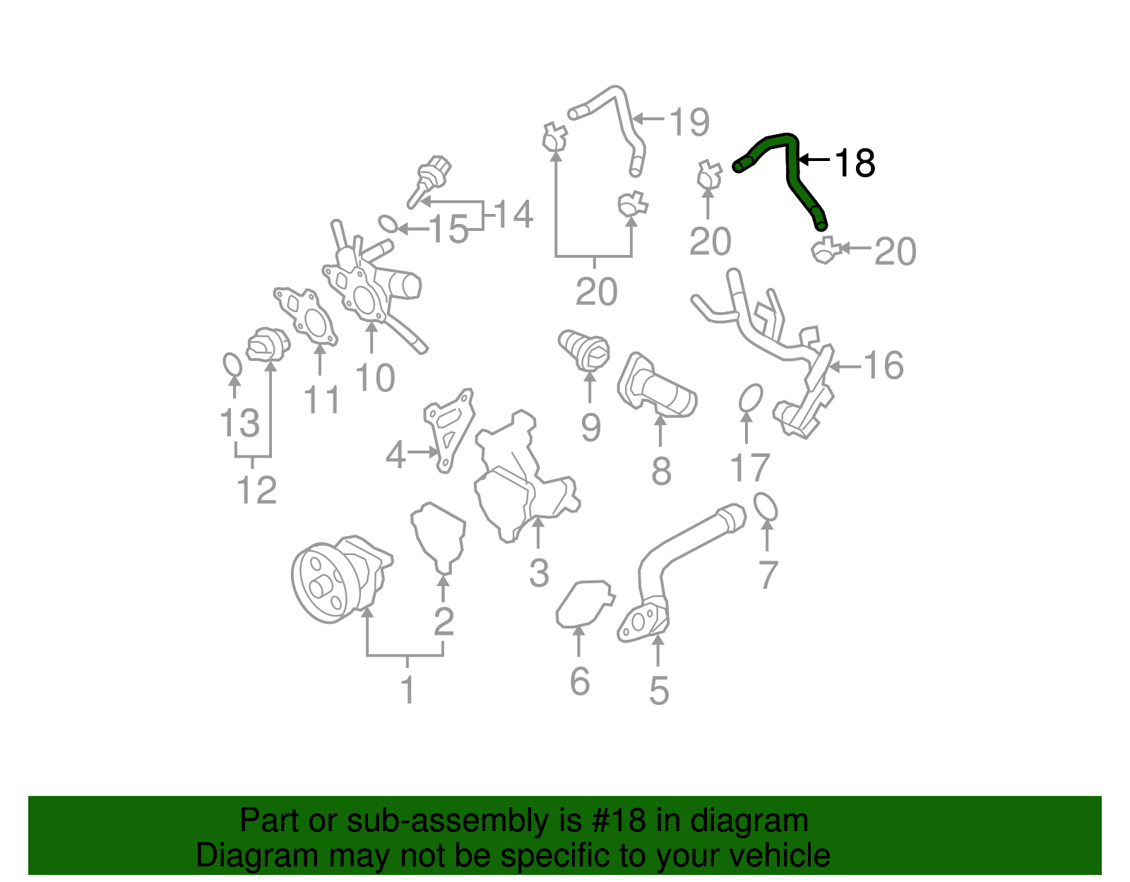 2007-2015 Nissan Outlet Hose 14056-ET81A | Nissan Parts Central