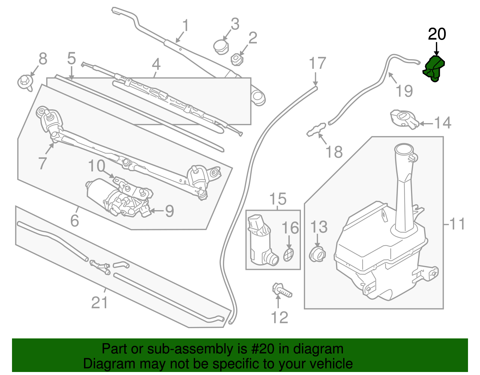98630-1M100 - Washer Nozzle 2010-2013 Kia | Kia.Parts