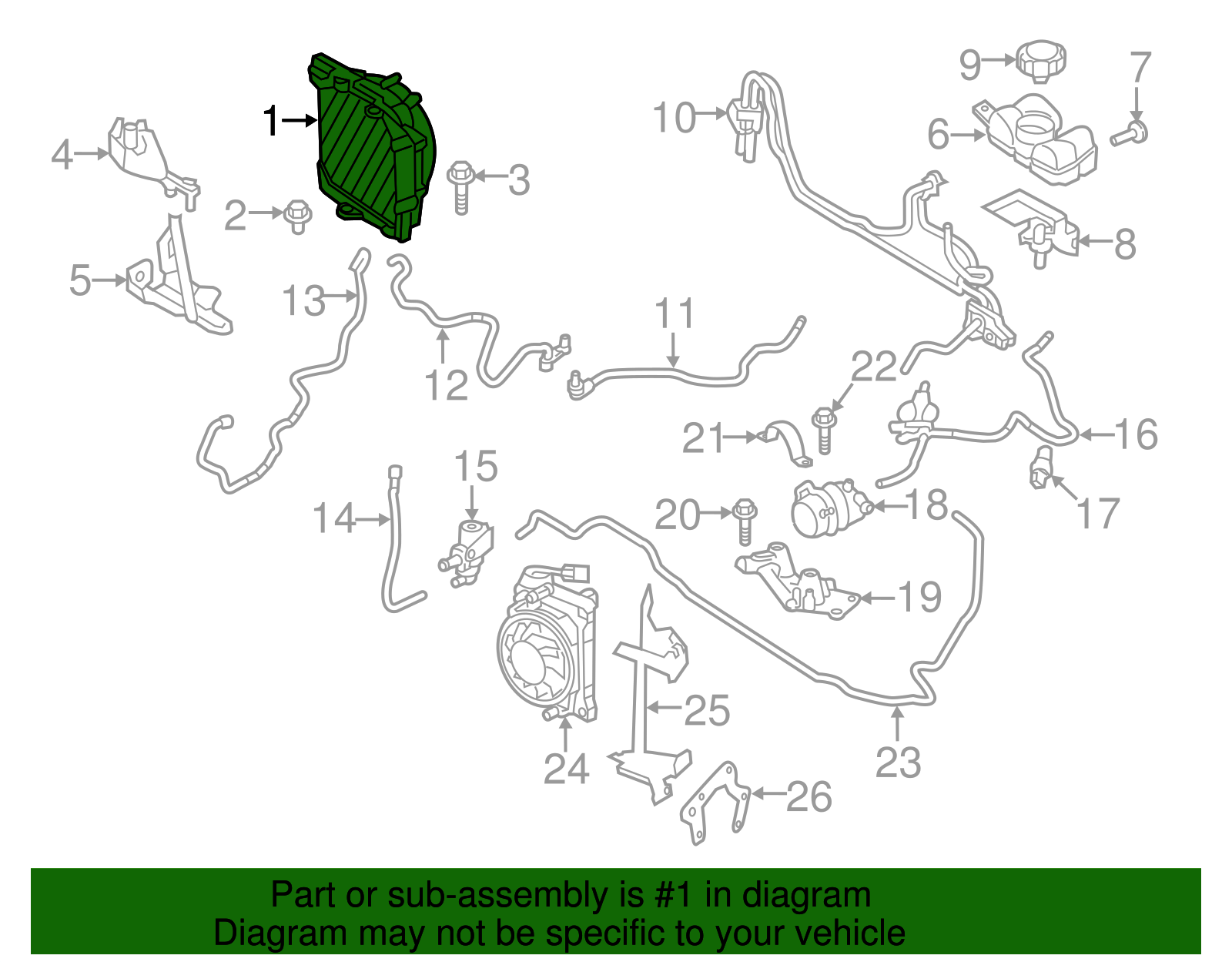 2016-2024 Volvo Auxiliary Radiator 32382136 | TascaParts.com