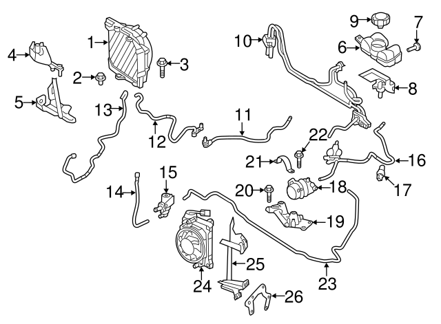 Genuine Fan Assembly Bracket for 2016-2024 Volvo XC90 | Part# 31437382 ...