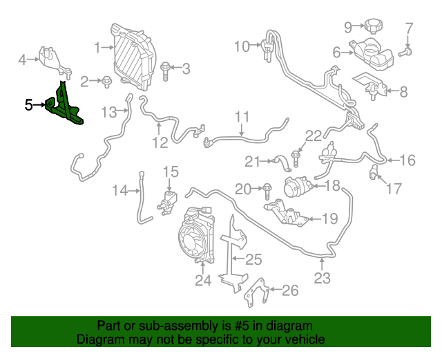 31368441 - Auxiliary Radiator Center Bracket 2016-2024 Volvo | My ...