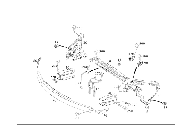 204-620-32-00 - Frame, Lamp Unit 2012-2014 Mercedes-Benz C63 AMG ...