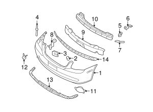 86591-2G000 - Bumper Cover Retainer Clip 2006-2008 Kia Optima | Kia ...