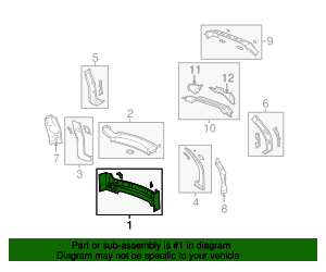 2007-2017 GM Back Body Opening Lower Frame 22812403 | TascaParts.com