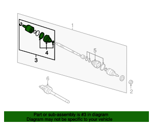 2016-2018 Hyundai Tucson Cv Joint Kit 49526-D3100 | OEPartsQuick