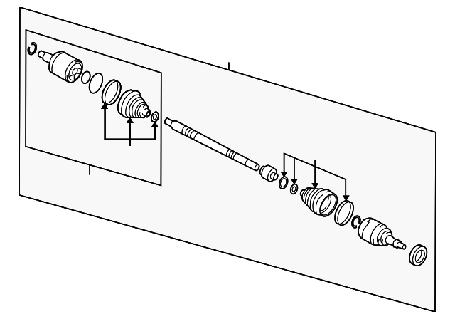Genuine Axle Assembly for 2016-2018 Hyundai Tucson | Part# 49500-D3090 ...