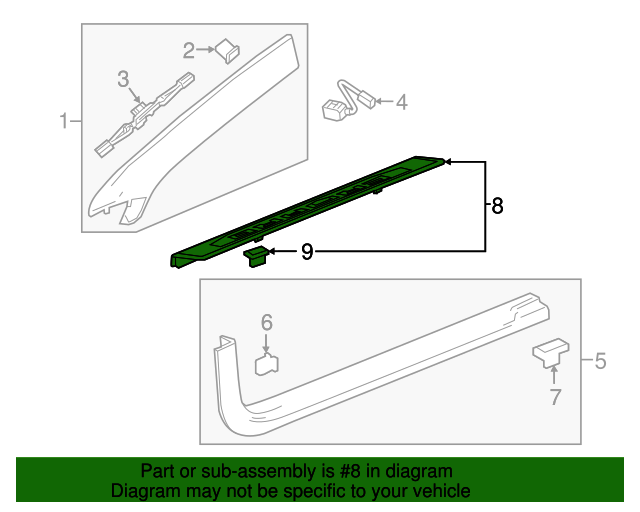 2016-2024 Chevrolet Camaro Front Side Door Sill Plate 85539964 GM ...