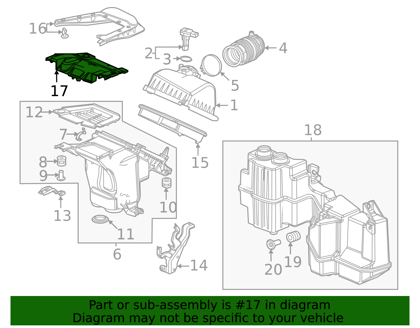 17260-64S-A00 - 2022-2025 Honda Civic - Air Inlet Baffle | Genuine Honda Parts