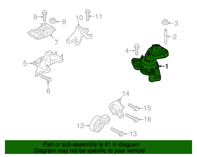 BB5Z-6038-F - Front Mount - 2012-2019 Ford Explorer | OEM Parts Quick