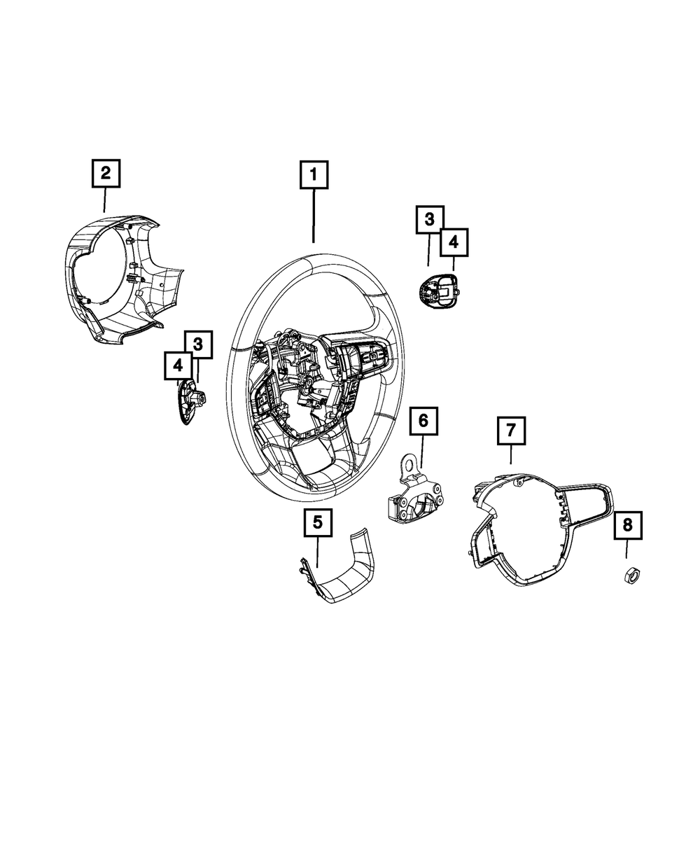 2019-2022 Ram 1500 Steering Wheel 6XS032X7AA | QuirkParts