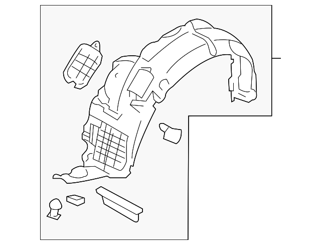 2011 Hyundai Azera Fender Liner 86812-3L700 | QuirkParts