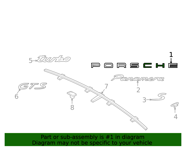 Porsche OEM Nameplate Part# 971-853-687 | OEM Vehicle Parts