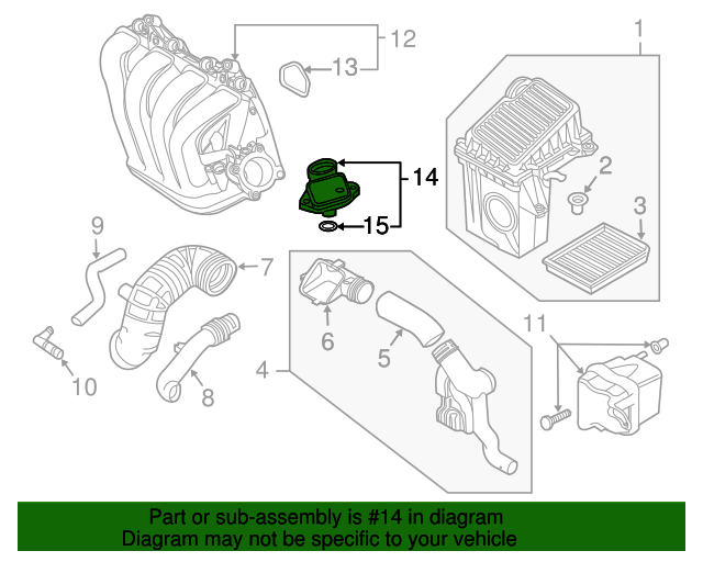 12-14-0-872-648 - Manifold air pressure sensor 2002-2008 Mini Cooper ...