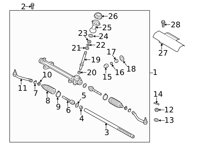 56825-S2500 - Steering Tie Rod End 2021-2024 Hyundai | AutoNationParts.com