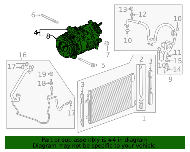 84746584 - Air Conditioning Compressor 2019-2023 Cadillac XT4 ...