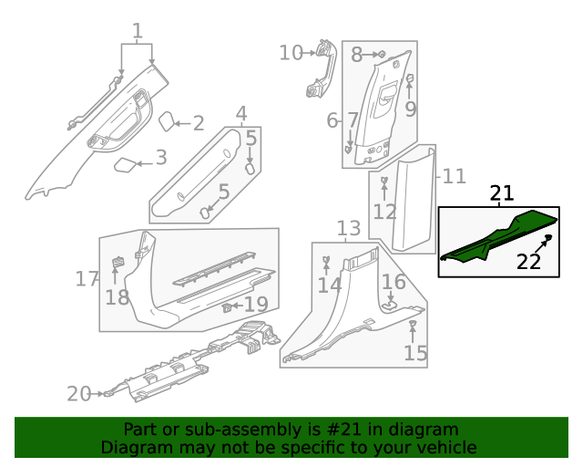 2021-2023 Chevrolet Tahoe Rear Sill Plate 84962601 GM | GMPartsDirect.com