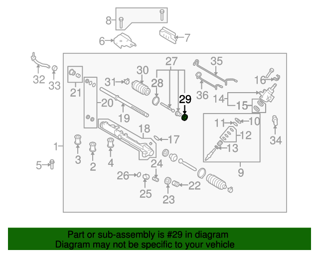 2009-2013 Mazda 6 Inner Tie Rod Washer GS3L-32-132 | RealMazdaParts.com