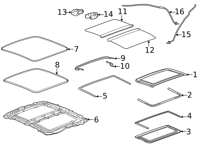 84400416 - Sunroof Window Seal GM 2020-2024 Cadillac CT5 | Parts for ...