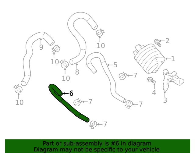 2018-2023 Subaru Oil Hose 99079AA310 | Subaru Parts Store
