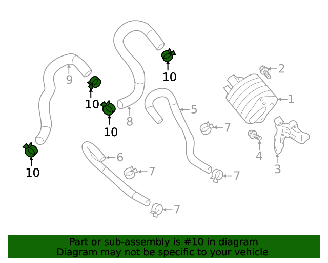 2019-2023 Subaru Water Hose Clamp 805919160 | Subaru Parts Store