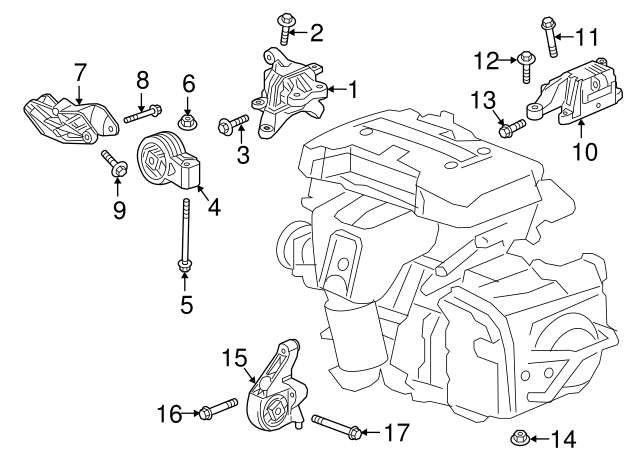 2019-2020 Buick Envision Trans Mount Bracket 23482912 | GM Parts Center
