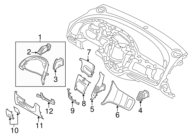 2014-2016 Kia Forte Lower Panel 84750 A7000WK | TascaParts.com