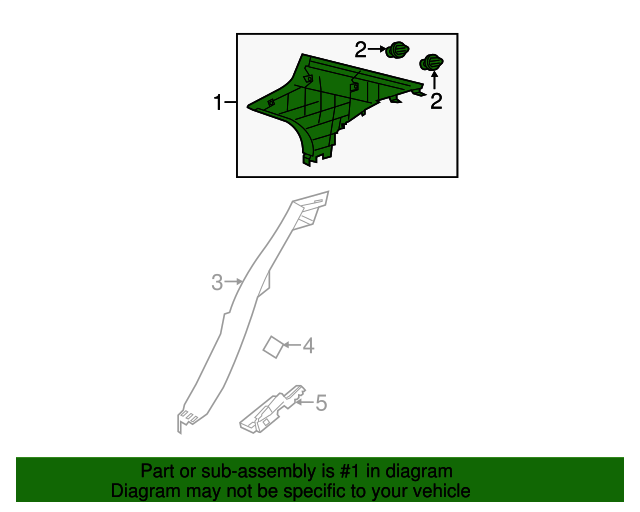 2014-2016 Lexus Upper Quarter Trim 62470-53010-C1 | OEM Parts Online