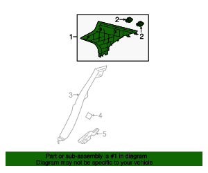 2017-2020 Lexus Interior Quarter Panel Trim Panel 62480-53020-B0 ...