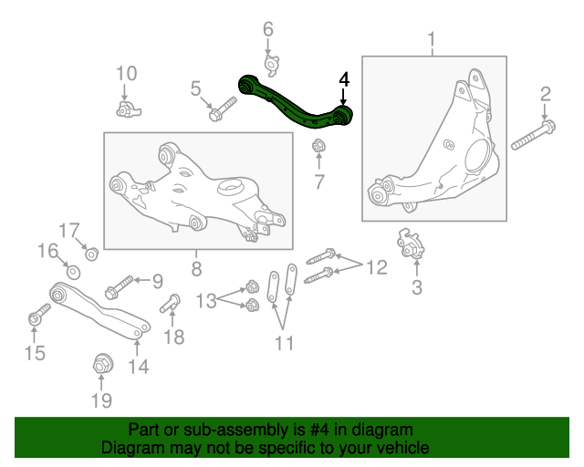 Genuine OEM Upper Control Arm Part# LR172512 Fits 2013-2023 Land Rover ...