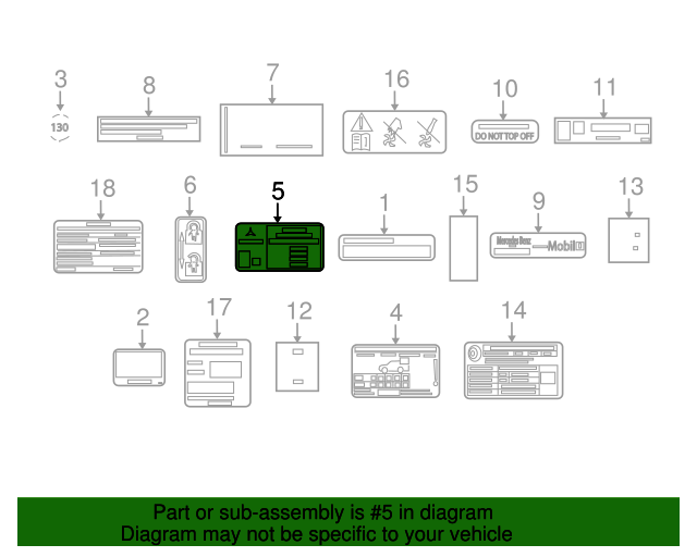 2002-2023 Mercedes-Benz Engine Decal 000-584-36-17 | MB OEM Parts