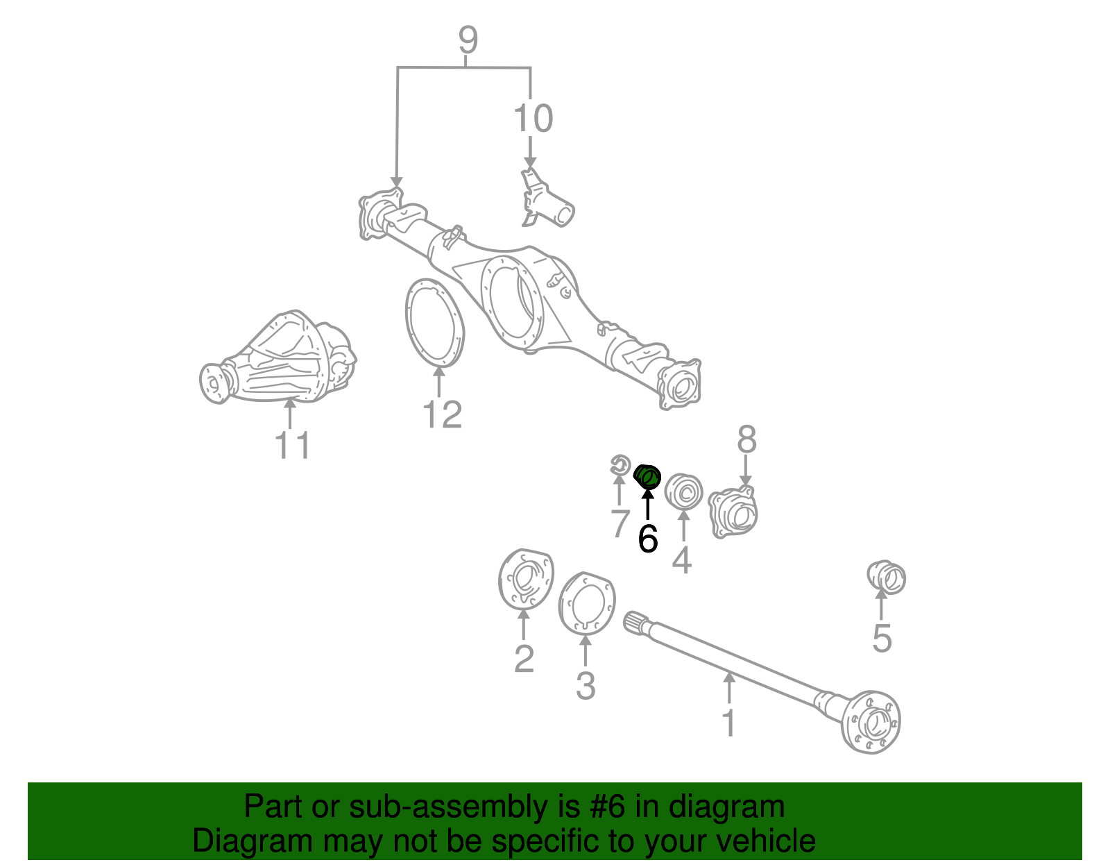 Toyota Parts Drive Axle Shaft Retaining Ring (Left, Right, Rear) 42423 ...