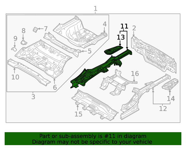 65720-D4000 - Rail Assembly 2016-2020 Kia Optima | Kia.Parts Store