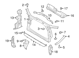 2013-2015 Audi RS5 Radiator Support 8F0-805-588 | Genuine Audi Parts