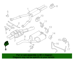 18307536425 - 2000-2008 BMW Converter & Pipe Clamp (18-30-7-536-425 ...