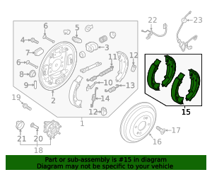 58350-H9A00 - Brake Shoes 2018-2023 Kia Rio | Kia.Parts Store