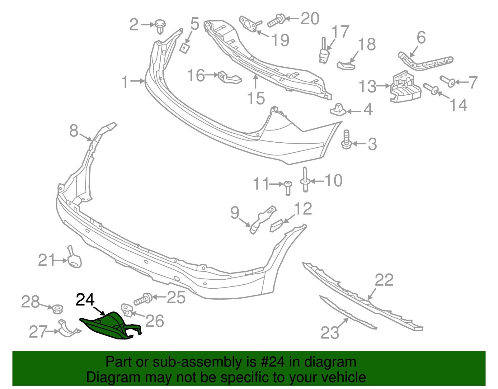 2013-2016 Hyundai Santa Fe Lower Trim 86661-B8000 | Hyundai Wholesale ...