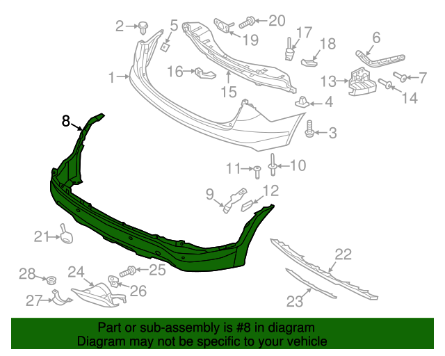 2013-2016 Hyundai Santa Fe Lower Cover 86650-B8200 | QuirkParts