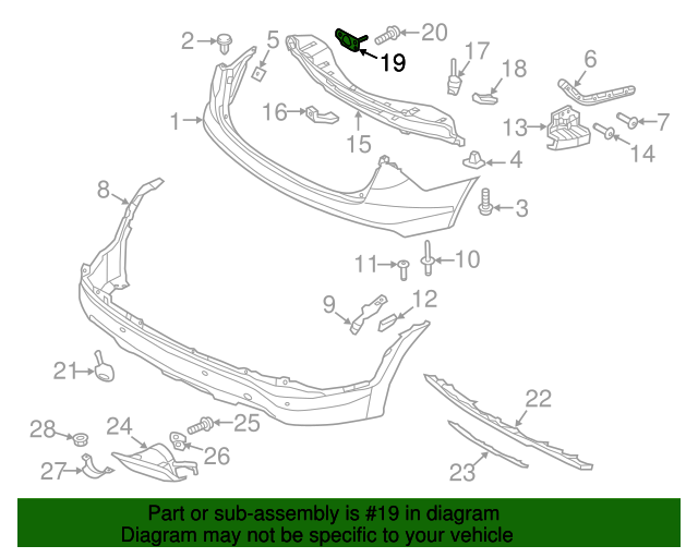 Genuine Stay for 2013-2016 Hyundai Santa Fe | Part# 86641-B8100 ...