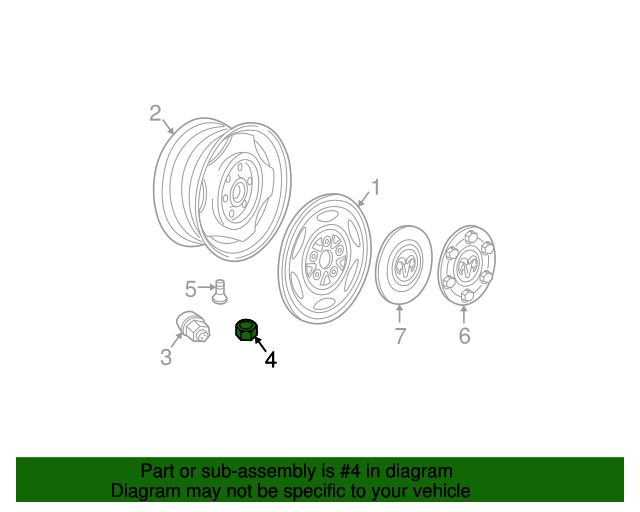 1985-2018 Mopar Wheel Nut 06036747AA | Mopar Parts Canada
