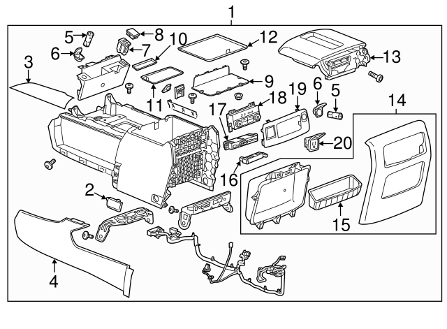 2015 Chevrolet Console Assembly 23468028 | Karl Kustoms OEM Parts